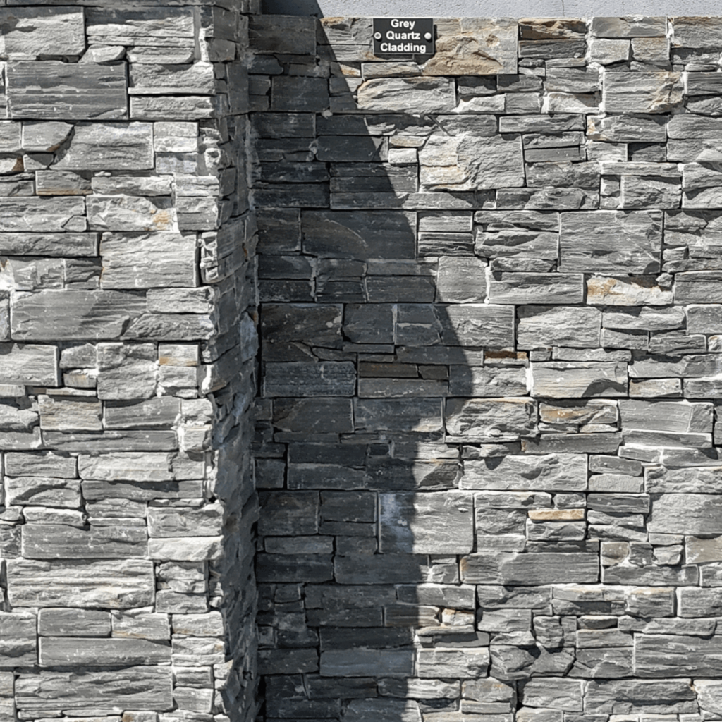 Grey Quartz Cladding - Walsh Paving Centre Galway