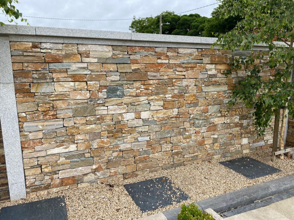 Yellow Quartz Cladding - Walsh Paving Centre Galway